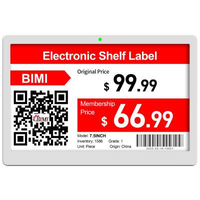 Cina Supermercato Bimi E-ink Display Tag Windows OS Non toccare schermo Etichetta elettronica sullo scaffale in vendita