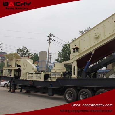 China New type energy saving mobile stone crushing and screening plant for sale for sale