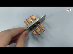 10 pins core copper-plated-tin hermetic seal terminal with double soldering pads made by glass-ceram