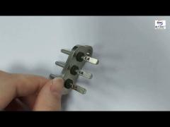 dual ceramic, tinned solder tab high-temperature sealed terminal for new energy electric compressor