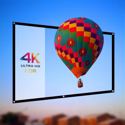Cina 120inch Dual View 16:9 Portable Foldable Indoor Outdoor White 4K Projector Screen in vendita