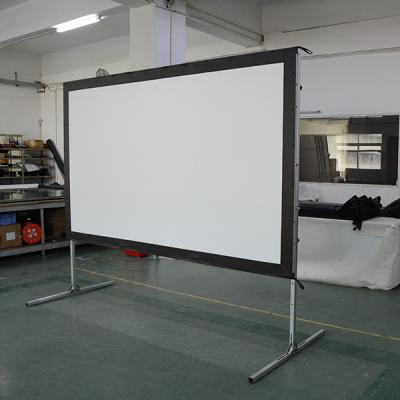 Cina Fast Easy Fold Screen Indoor Outdoor Outdoor Carry Fast Fold Projector Screen 4K HD Movie Projection Screens in vendita