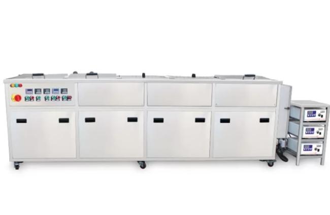Three Soak Tanks Industrial Ultrasonic Cleaning 1200W Metal Belt Ultrasonic Cleaner 10