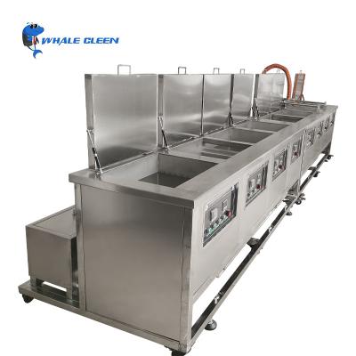 China 28Khz / 40khz Industrial Ultrasonic Cleaner Eight Tanks With Cleaning Rinsing Drying for sale