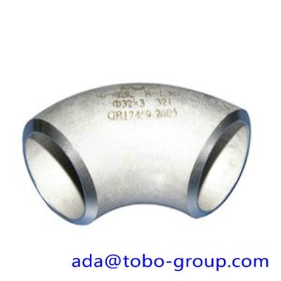China ASTM A403 WP321 / H Butt Weld Fittings Long Radius 90 Degree Elbow for sale