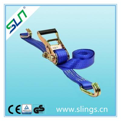 China Ratchet tie down / cargo lashings with end fittings for sale