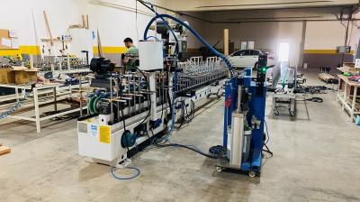 China Pur Hot Melt MDF Wood Profile Wrapping Machines for Aluminum/ Wpc /upvc /pvc for sale