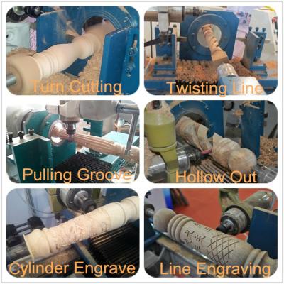 China 380v Wood Turning Lathe Machine , L20mm Cnc Wood Lathe Machine for sale