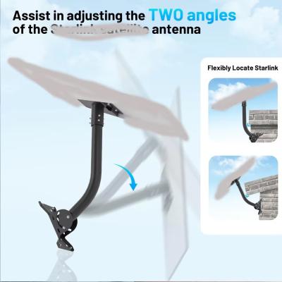 China Professional Starlink Mounting Kit for Solar Panels - Adjustable Tilt Angle & Wall Mount Bracket for Starlink Gen 3/V3 for sale