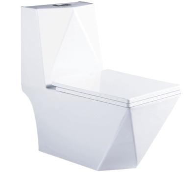 China Hydrocone type square one piece  toilet bowl  Siphonic square portable toilets for sale