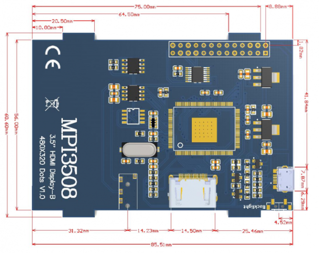 3.5 Inch TFT Resistive Touch Screen 480&Atilde;&AElig;&Atilde;&cent;&acirc;&not;&acirc;320 Resolution LCD Display Module 2