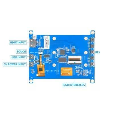 Quality 800*480 LCD HDMI Screen 5 Inch Raspberry Pi LCD Touch Screen With 5 Point for sale