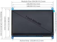China 7 Inch IPS TFT Screen 800x480 5 Point Capacitive Touch Screen Raspberry Pi Compatibility for sale