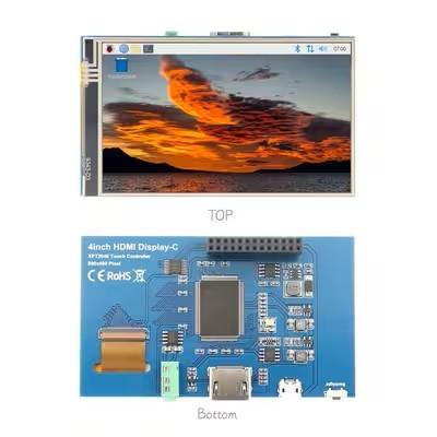 China 800*480 Raspberry Pi Zero Touch Screen HDMI Port RTP Touch Panel 4 Inch for sale