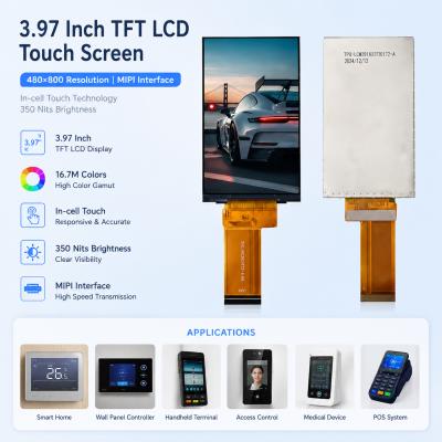 China 3.97 Inch TFT LCD Touch Screen 480x800 In Cell Touch Screen MIPI Interface for sale