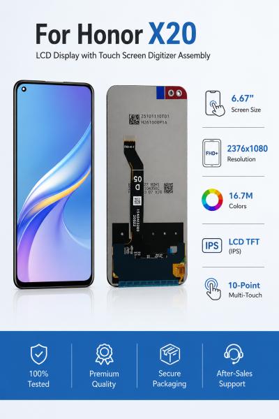 Quality Honor X20 Phone LCD Display 2376x1080 Phone Display Replacement 6.67 Inch for sale