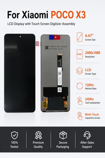 Quality 6.67 Inch Phone Screen Full HD Xiaomi Poco X3 Display Display Touch Digitizer Assembly for sale