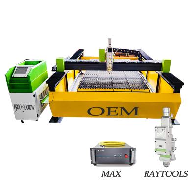 China Cost-effective CNC Fiber Laser Cutting Machine Cut Tools Construction Site 1500w 2000w RAYTOOLS CYPCUT No Slopes BM110 VEICHI for sale