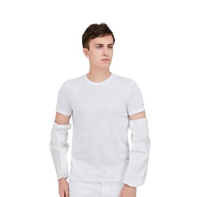 China Disposable waterproof breathable microporous SF sleeve cover with elastic cuff for sale