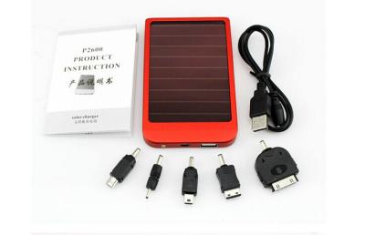 Cina 2014 nuovi 2600mAh solari privati, uscita 5V 800mAh, colore rosso in vendita