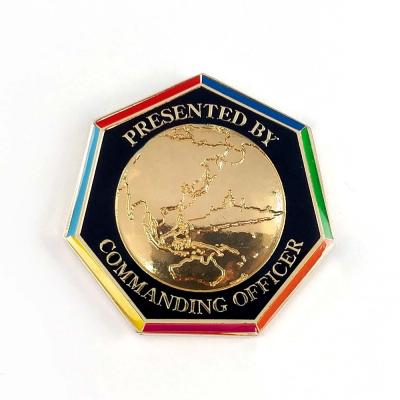 China Personalized Custom Brass Enamelled Custom Challenge Coins One Side with Design for sale