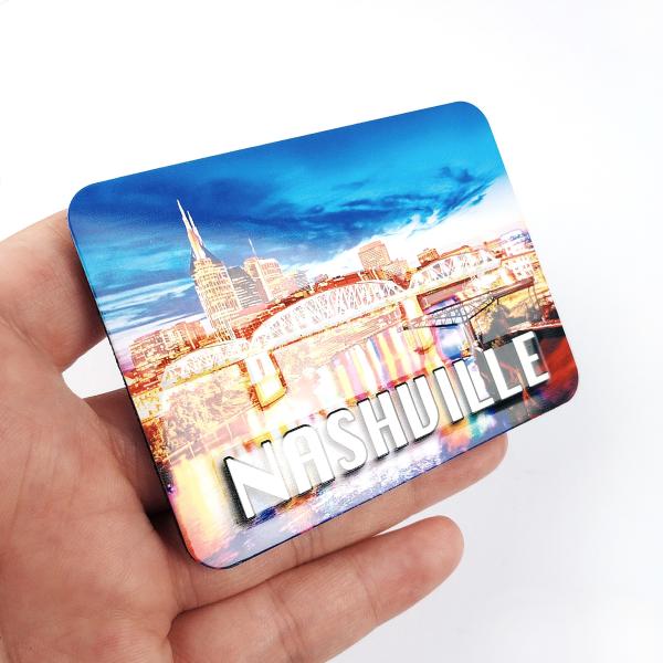 Quality Wholesale UV Printed Metallic Fridge Magnet for sale