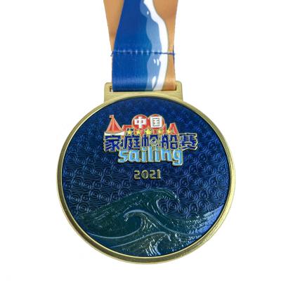 China Custom Medal Engraving 3D Sailing Medal With Logo Printed for sale