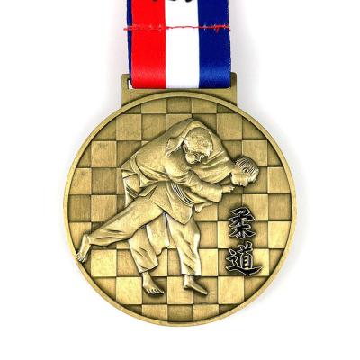 China Custom Taekwondo Medal Medallion With Color Infilled  Soft Enamel With Printing for sale