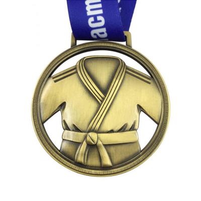 China Custom Taekwondo Medal Medallion With Color Infilled  Soft Enamel With Printing for sale