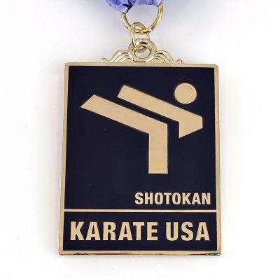 China Custom Taekwondo Medal Medallion With Color Infilled  Soft Enamel With Printing for sale