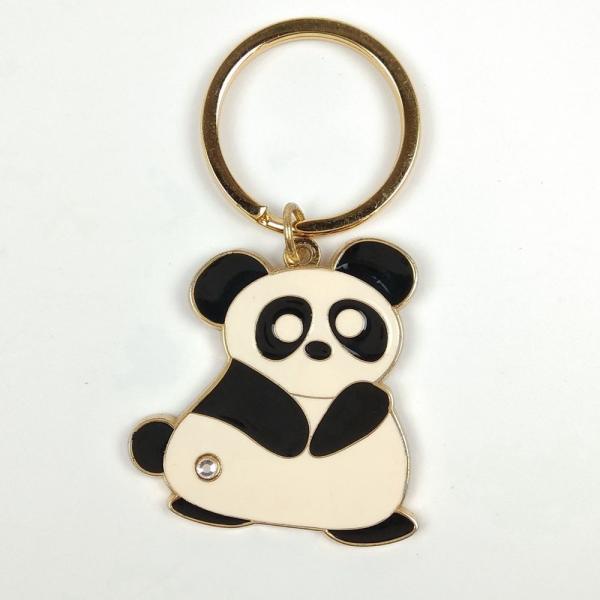Quality Custom Panda Element Cute Couple Keychain Metal Cartoon Personalized Keychains for sale