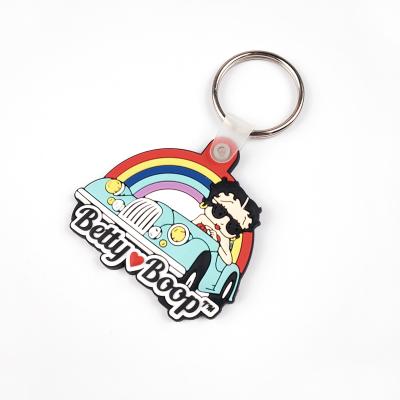 Quality Custom Rubber Keychain Double Side Logo For Marketing Promotions Soft Pvc for sale