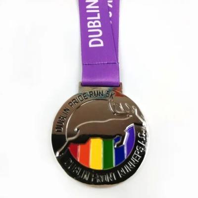 China Round Metallic Burnish Shiny Silver Award Medal Essential For Creating for sale
