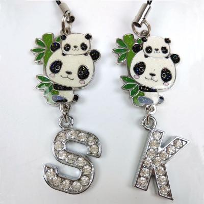Quality Panda Element Custom Couple Keychains Couple Key Ring Metal Cartoon for sale