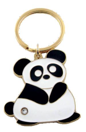 Quality Panda Element Custom Couple Keychains Couple Key Ring Metal Cartoon for sale