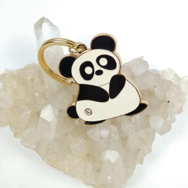 Quality Panda Element Custom Couple Keychains Couple Key Ring Metal Cartoon for sale