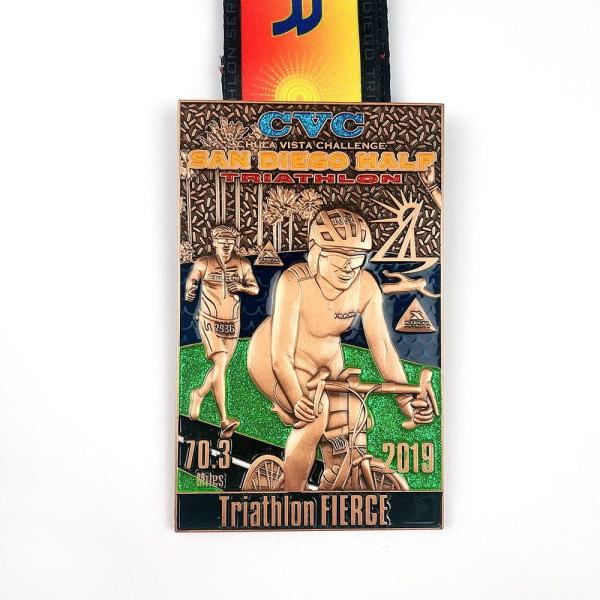 Quality Ironman Triathlon Medals For Awards Custom Event Medals Simple Souvenirs for sale