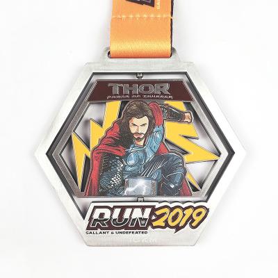 Quality Marvel Co Branded Spinning Half Marathon Medals unique designs For Awards for sale