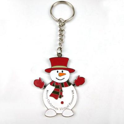 Quality Christmas Promotional Keychain Santa Soft Enamel Keyrings for sale