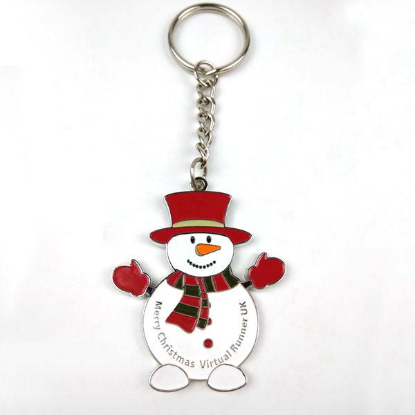 Quality Christmas Promotional Keychain Santa Soft Enamel Keyrings for sale