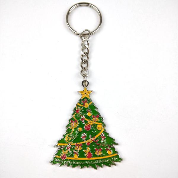 Quality Christmas Promotional Keychain Santa Soft Enamel Keyrings for sale
