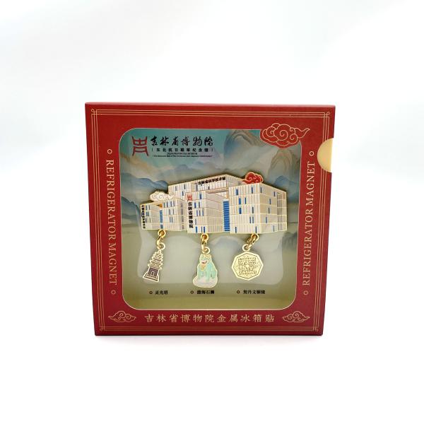 Quality Museum Commemorative Metallic Fridge Sticker Commemorative Promotion Art Gifts for sale