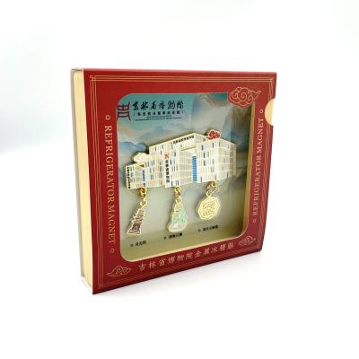 China Museum Commemorative Metallic Fridge Sticker Commemorative Promotion Art Gifts for sale