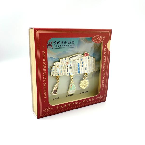 Quality Museum Commemorative Metallic Fridge Sticker Commemorative Promotion Art Gifts for sale