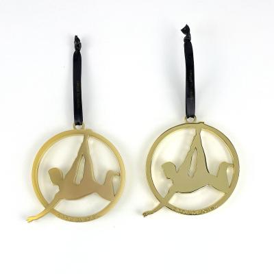 Quality Special Medal Customized Shiny Gold Gymnastics Themed Ornament Personalized for sale