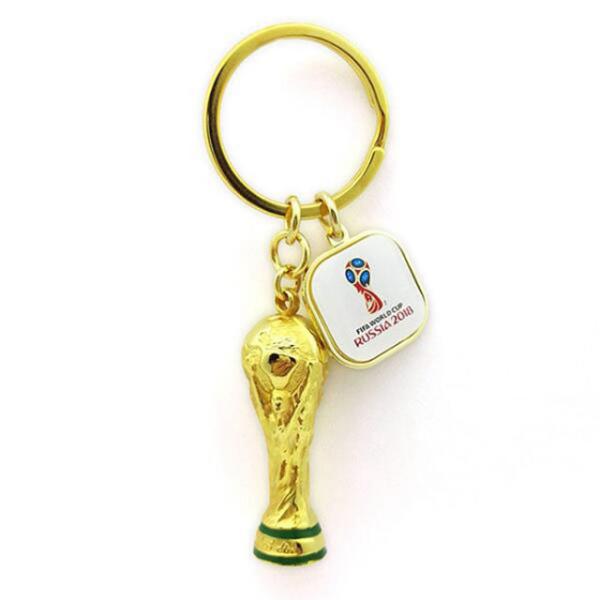 Quality FIFA World Cup Keychain Soccer Race Promotional Keyring Design for sale