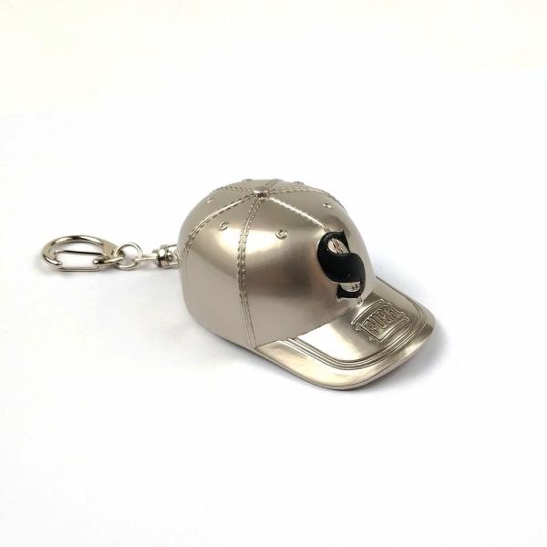 Quality Customized Single Metal Color Cap Logo Design For Round Keyring Loop Round Shape for sale