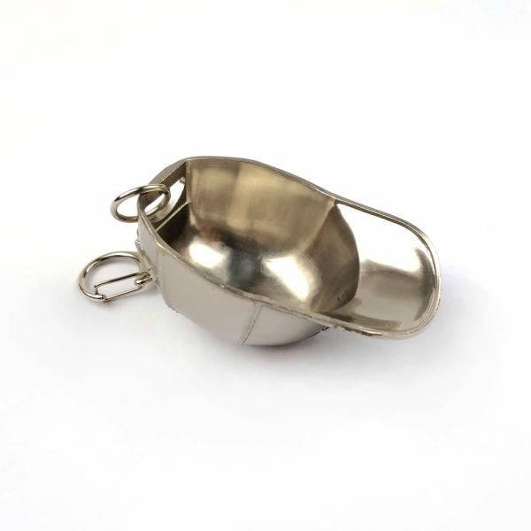 Quality Customized Single Metal Color Cap Logo Design For Round Keyring Loop Round Shape for sale