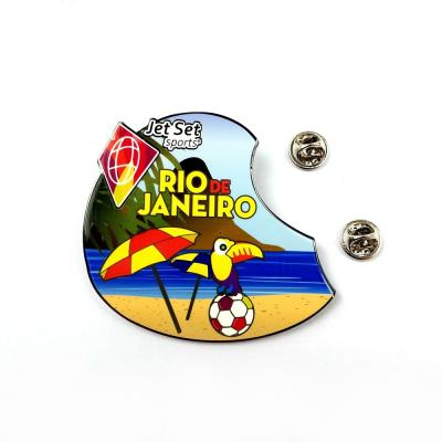 Quality CMYK Printed Metal Pin Badge With Butterfly Clutch For Sports Events for sale