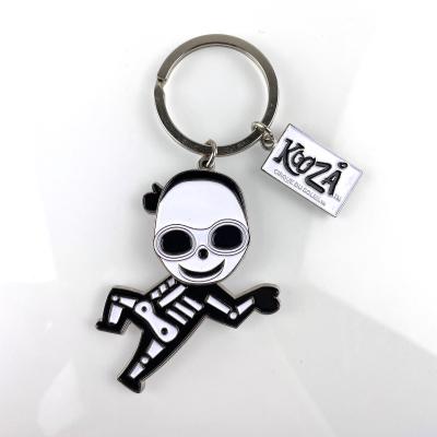 Quality Soft Enamel Zinc Alloy Keychain With Movable Skull Design For Circus-Inspired for sale